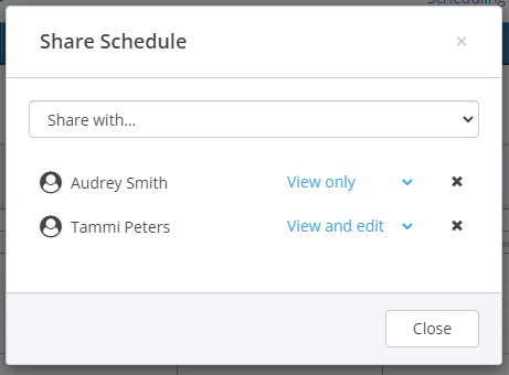 Sharing Schedules – DMGroup Support